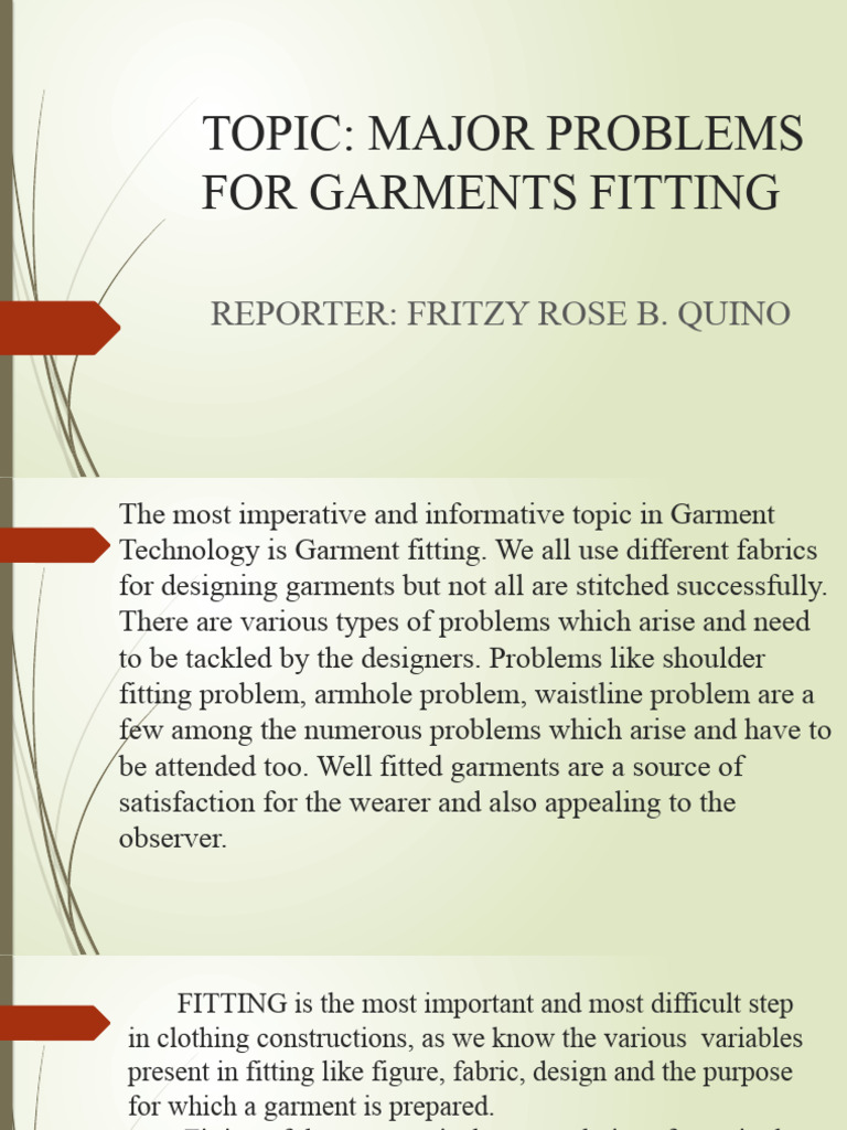 Fritzy Rose Quino Major Report | PDF | Clothing | Dress