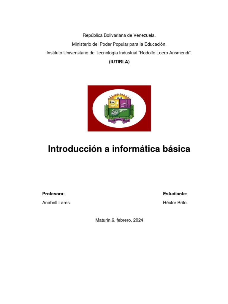 Informatica Basica Tema 1 Pdf Lenguaje De Programación