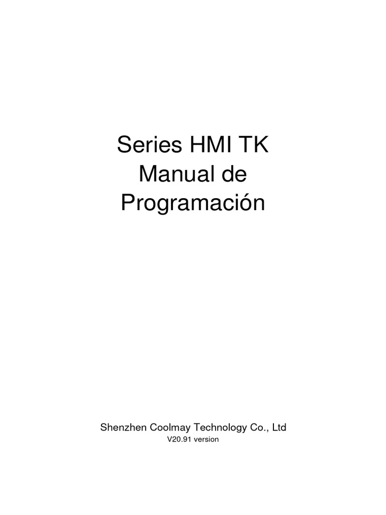 Serie HMI TK Manual Programacion V20.91 | PDF | Ventana (informática ...