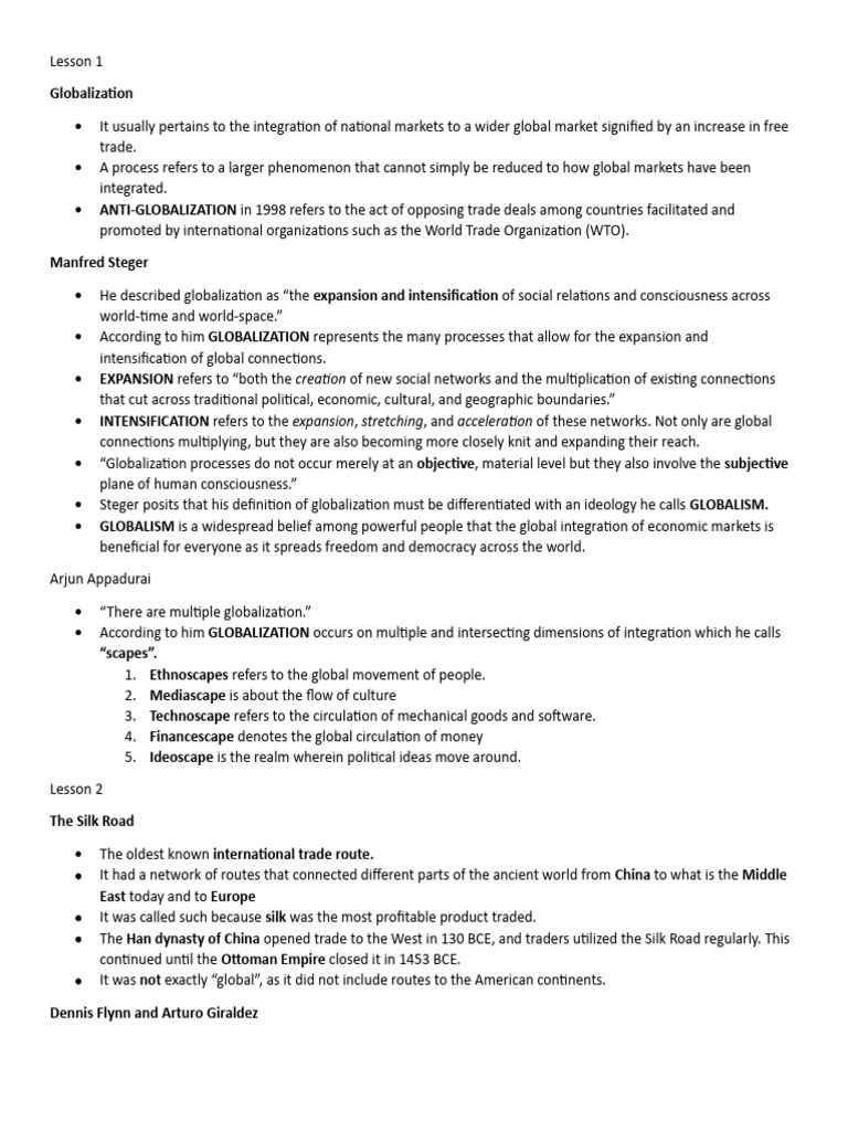 GE3 Reviewer | PDF | Neoliberalism | Bretton Woods System