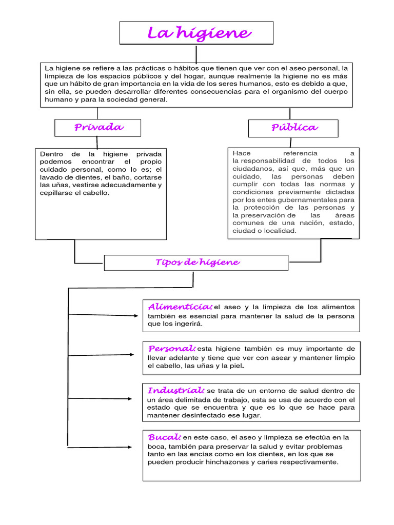 Mapa Conceptual de La Higiene | PDF | Higiene
