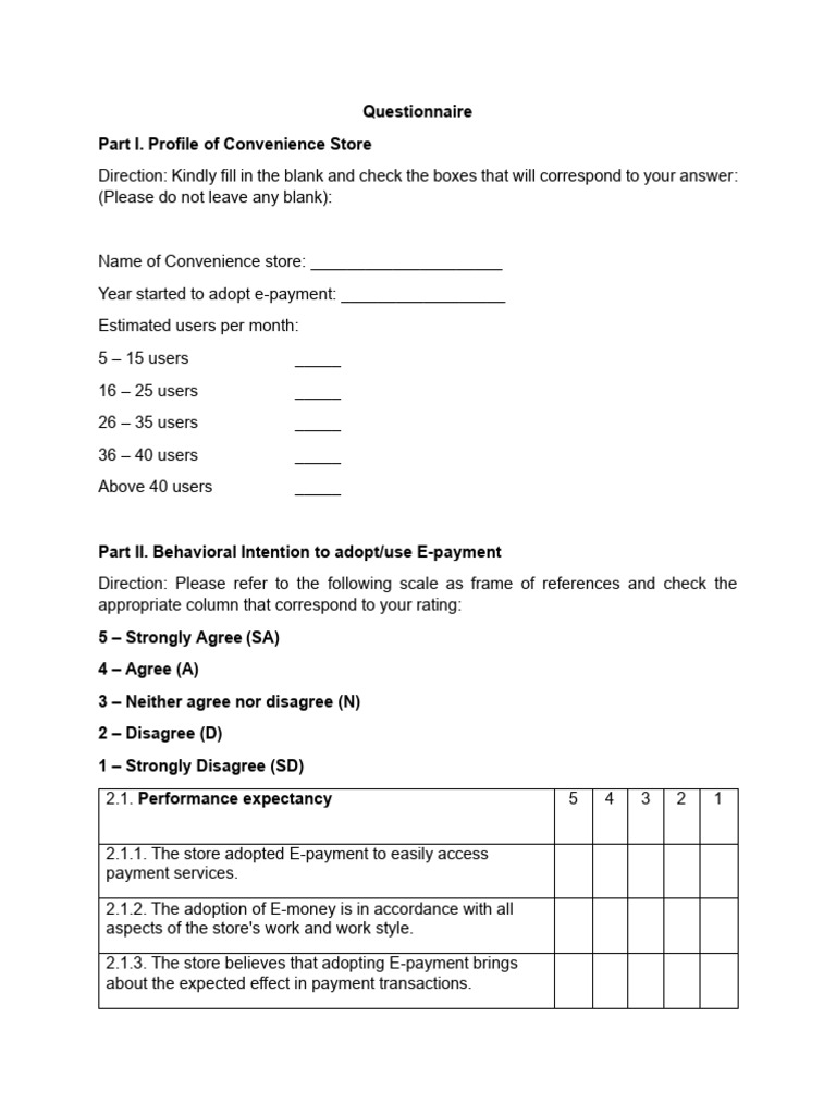 Questionnaire Revise | PDF | Banking Technology | Financial Technology