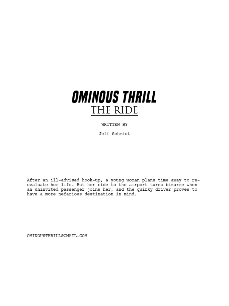 OMINOUS THRILL - THE RIDE Transcript | PDF