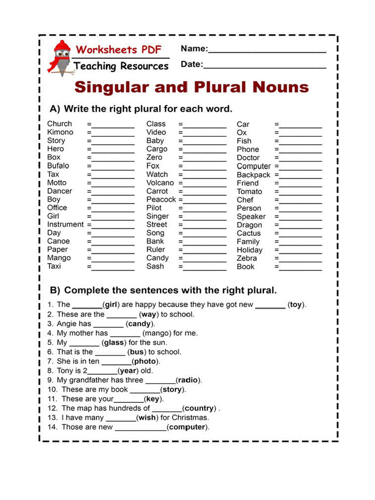 Plural of Nouns | PDF