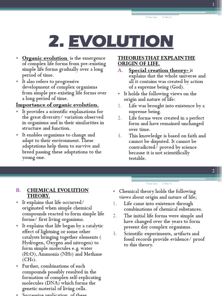 Evolution. | PDF | Genetic Variation | Natural Selection