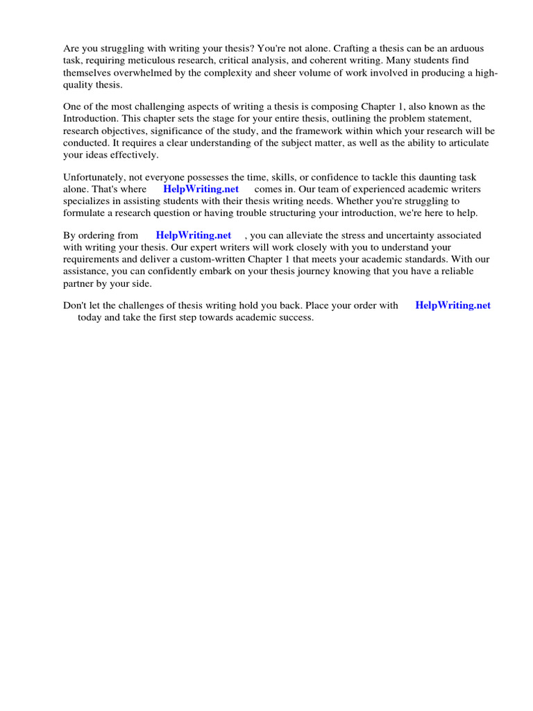 Example of Thesis Chapter 1 | PDF | Thesis | Network Interface Controller