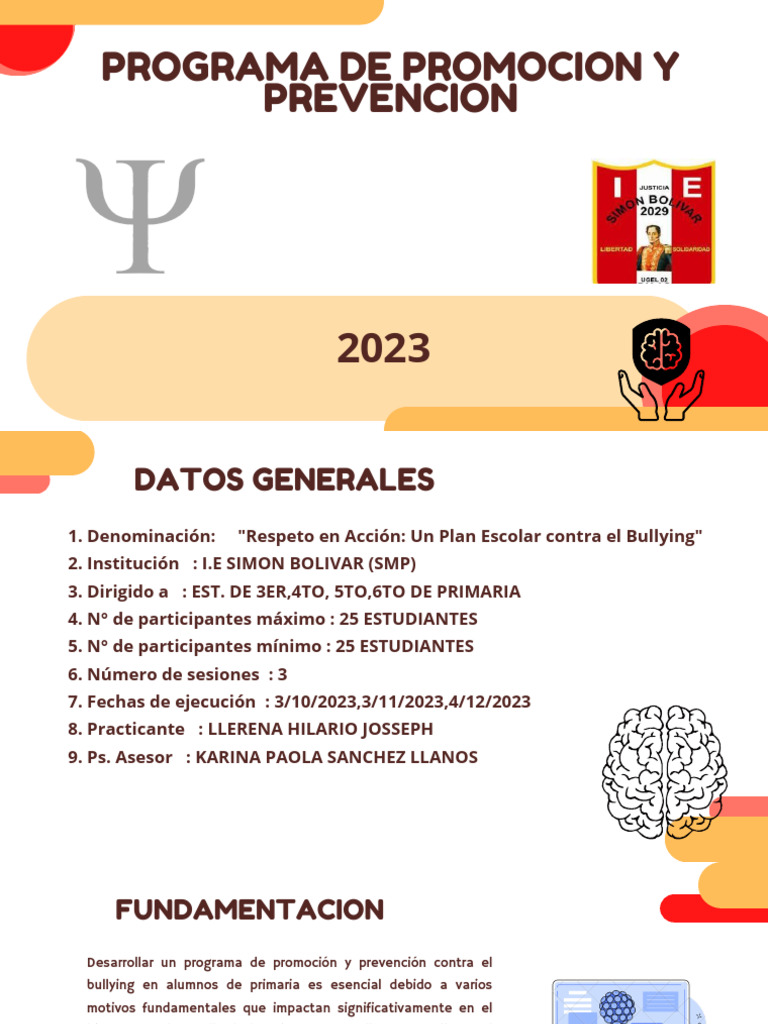 Programa de Promocion y Prevencion | PDF | Sicología | Ciencias del ... Programa de Promocion y Prevencion | PDF | Sicología | Ciencias del ...