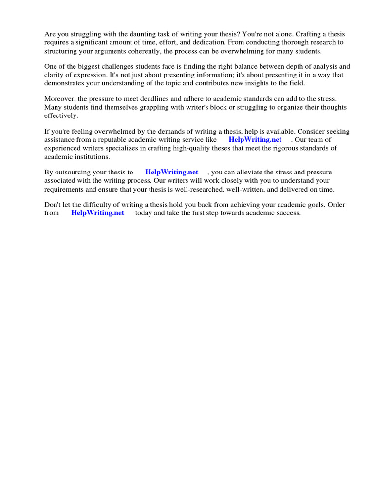 Website Thesis Introduction | PDF | Thesis | Essays