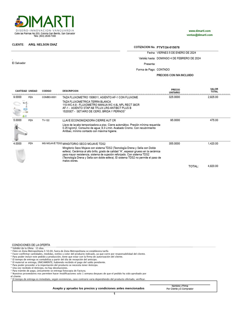 Oferta ND0524 DIMARTI | PDF