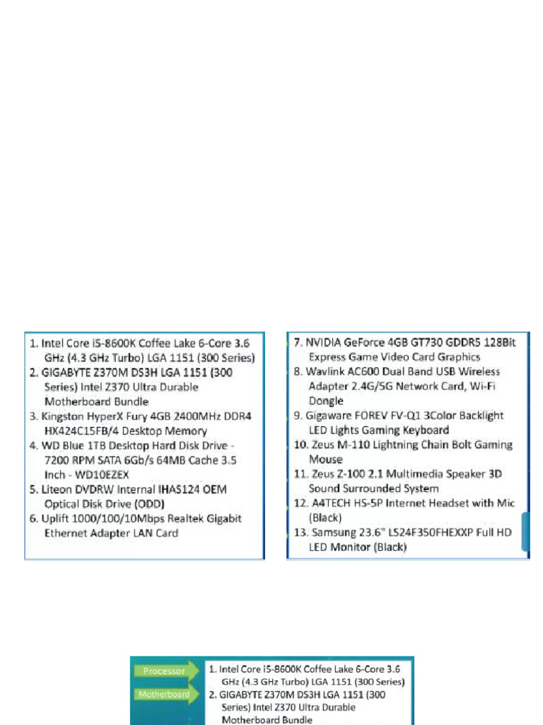 Computer System Specifications Guide | PDF | Solid State Drive ...