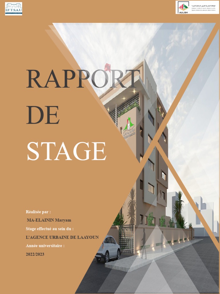 Rapport De Stage L Agence Urbaine PDF Urbanisme Comptabilit 