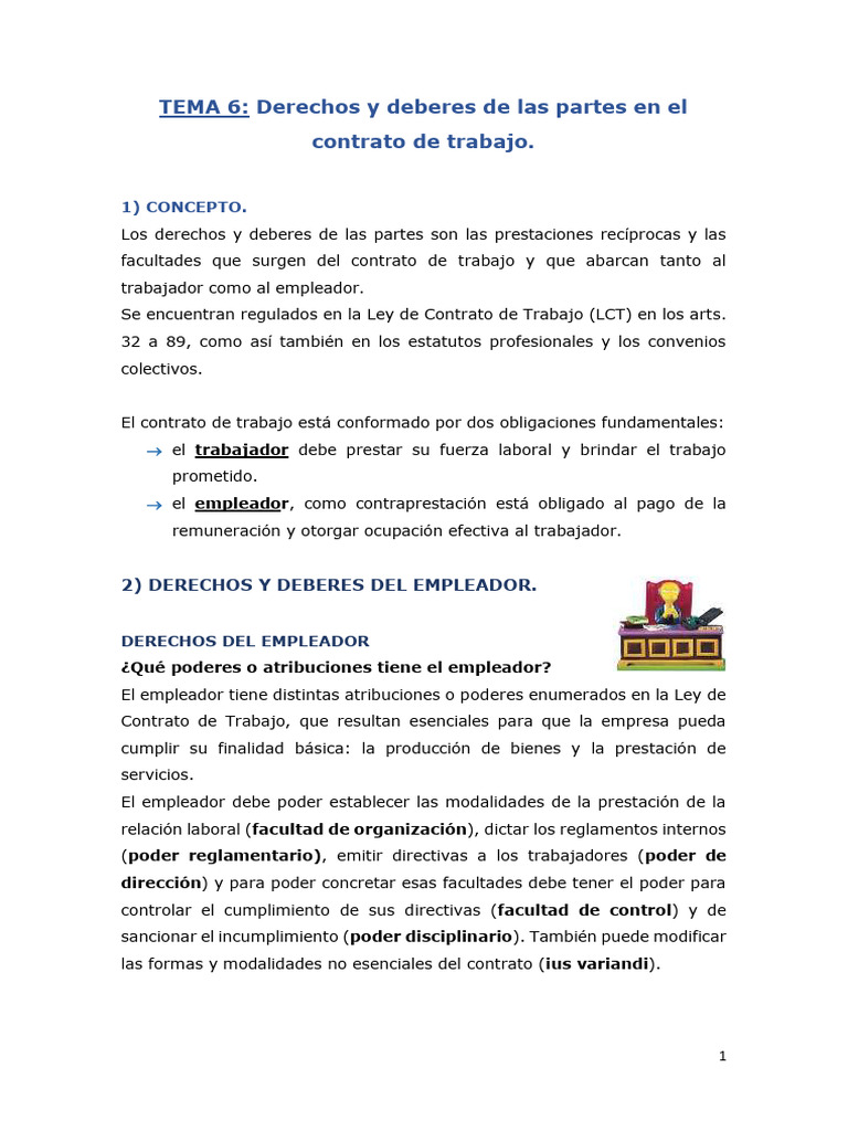 Tema 6 - Derechos y Deberes Del Empleador | PDF | Derecho laboral ... Tema 6 - Derechos y Deberes Del Empleador | PDF | Derecho laboral ...