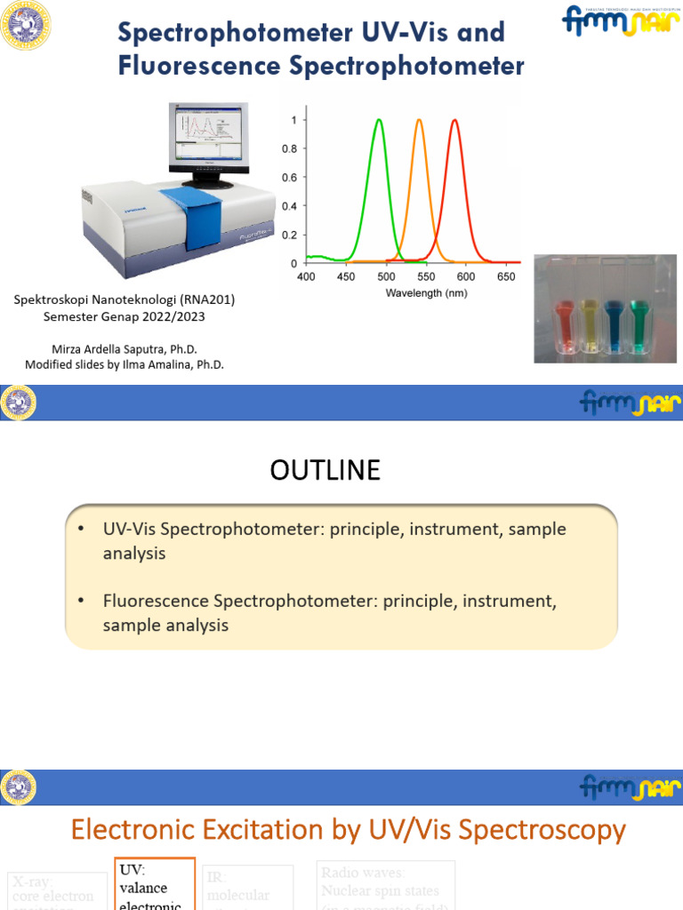 2 - Uv-Vis and Fluorescence Spectros | PDF | Ultraviolet–Visible Spectroscopy | Fluorescence