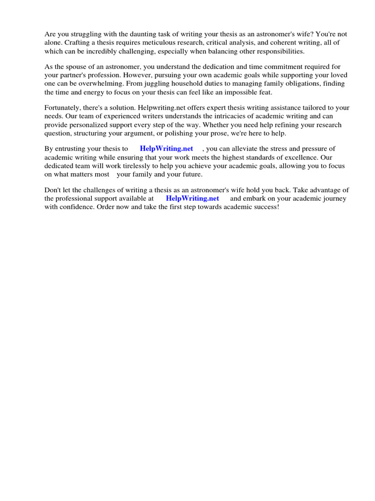 Thesis For Astronomers Wife | PDF | Stars | Astronomy