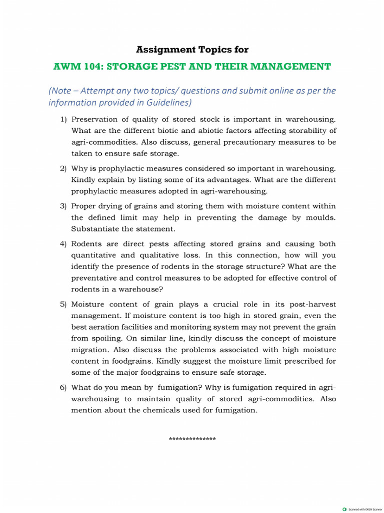 AWM-104 - Assignment Topics - 2 | PDF