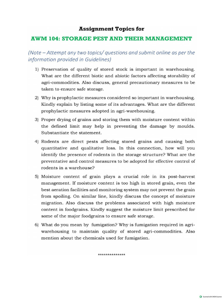 AWM-104 - Assignment Topics - 2 | PDF