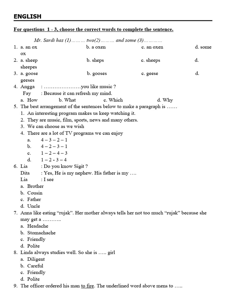 English Level 2 | PDF | Food And Drink