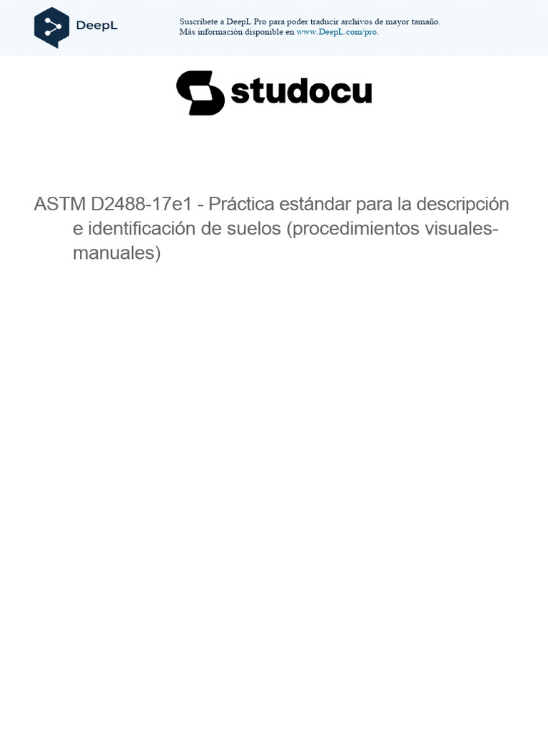 Astm d2488 Práctica Normalizada Para La Descripción e Identificación de ...