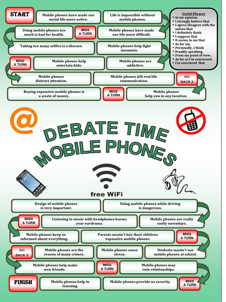 Debate Mobile Phones Boardgames | Download Free PDF | Mobile Phones
