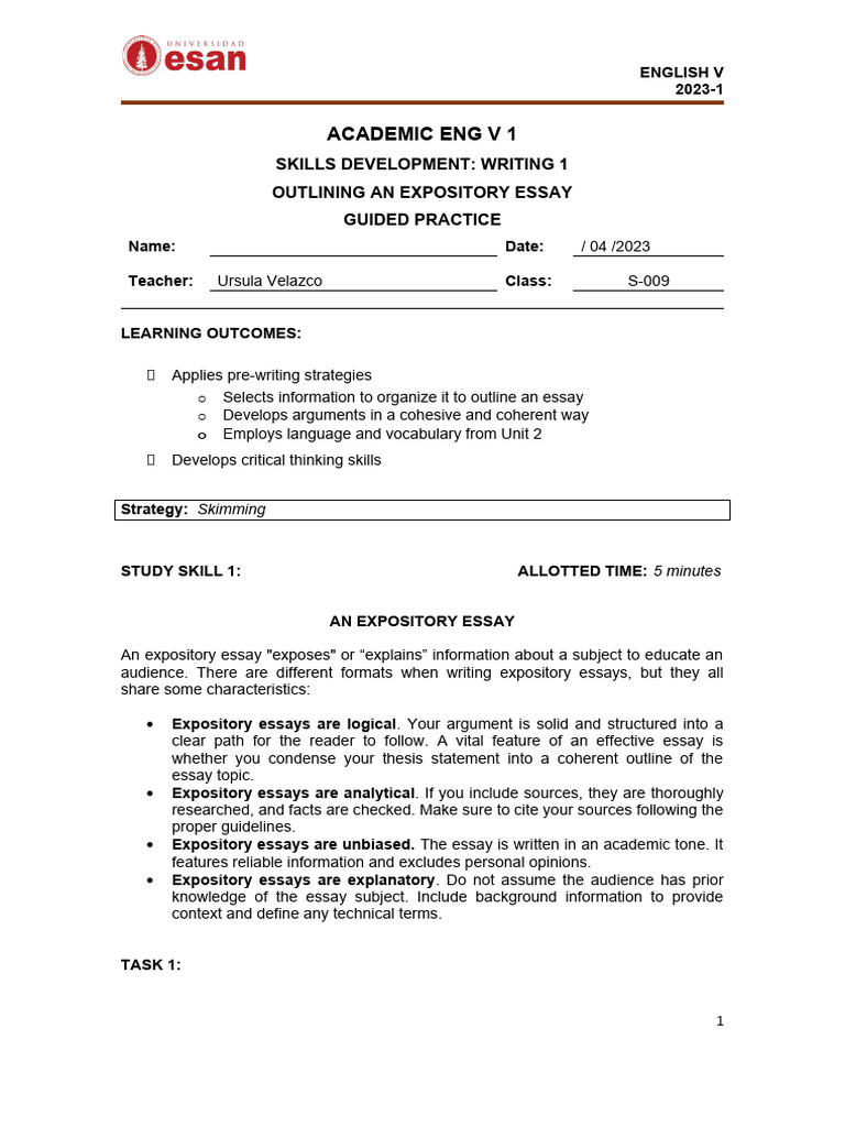 Expository Essay Writing Guide | PDF | Essays | Multilingualism
