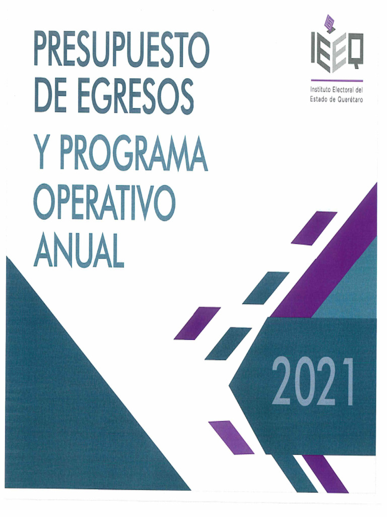 Programa Operativo Anual 2021 IEEQ | PDF