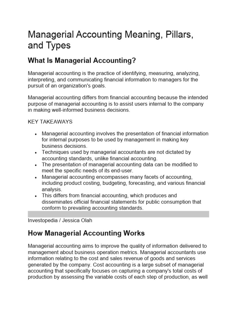 Managerial Accounting | PDF | Management Accounting | Accounting Managerial Accounting | PDF | Management Accounting | Accounting