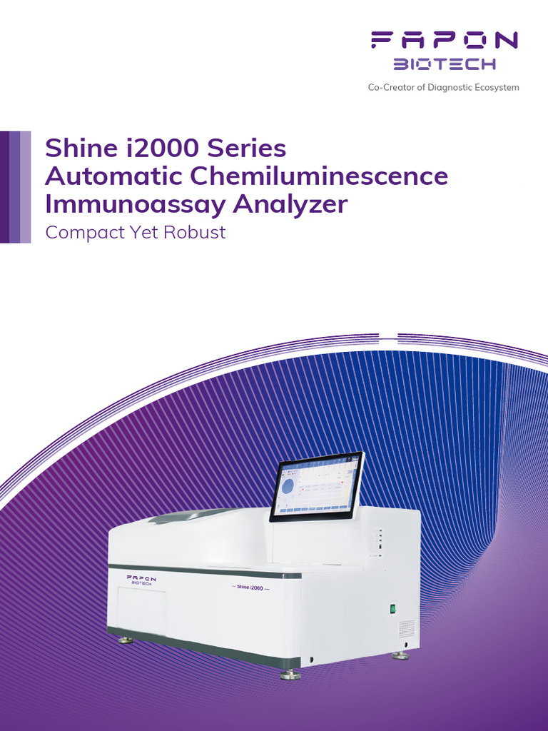 Shine I2000 Brochure | PDF | Immunoassay | Blood Plasma