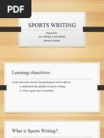 Sports Writing PPT 2024 | PDF | Sports | Basketball Teams
