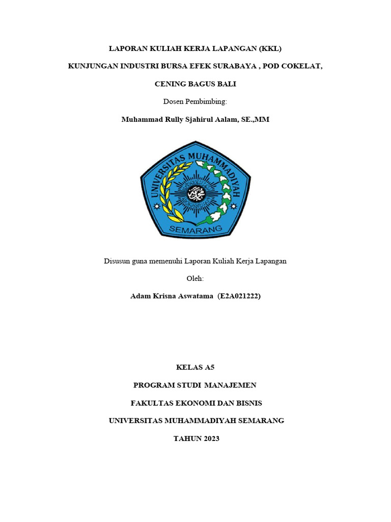 Laporan KKL BALI | PDF