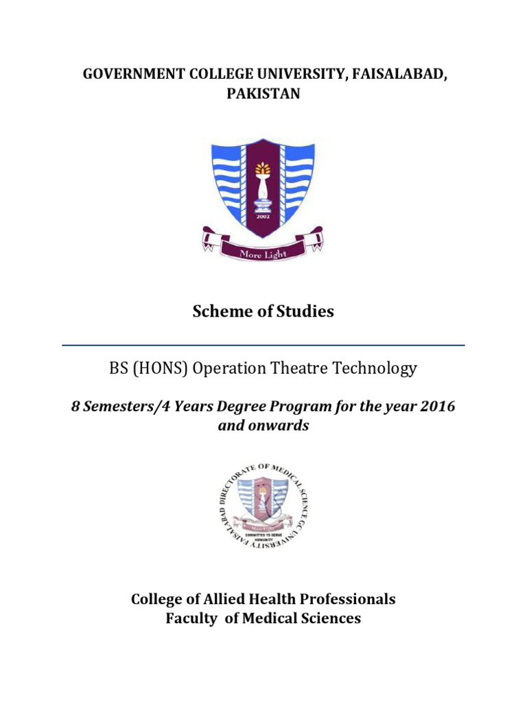 Curriculum OTT 2019-2023 GCUF | PDF | Human Body | Receptor Antagonist