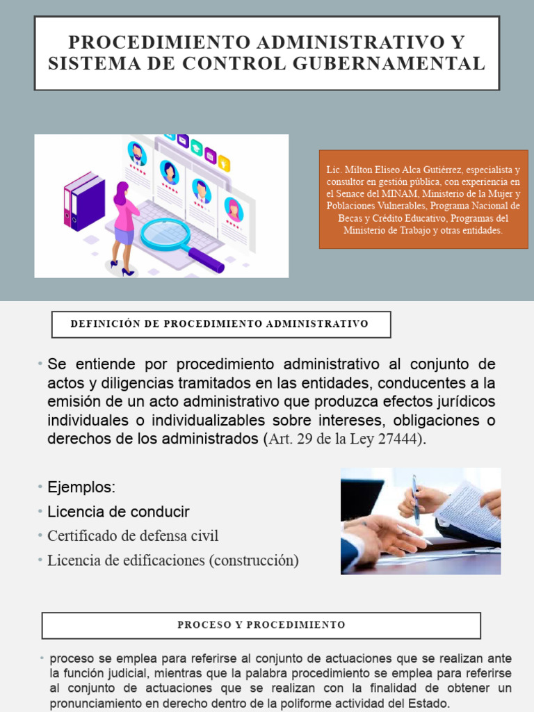 Sistema de Control y Procedimiento Administrativo General | PDF ...