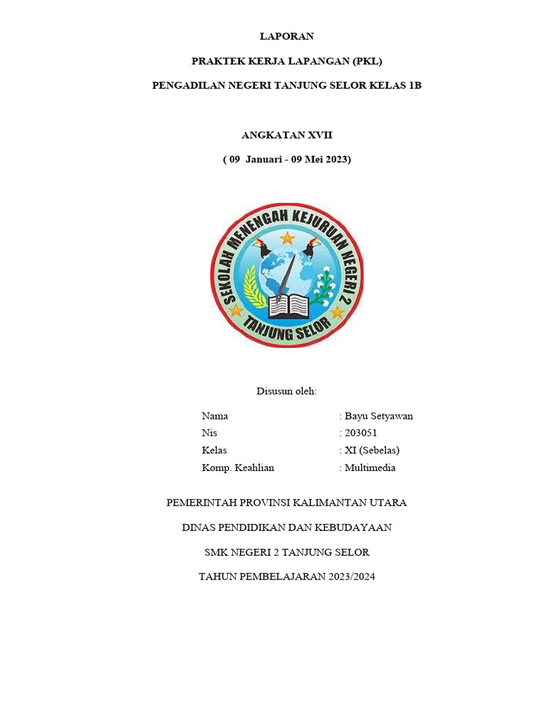 Laporan PKL di Pengadilan Negeri Tanjung Selor | PDF