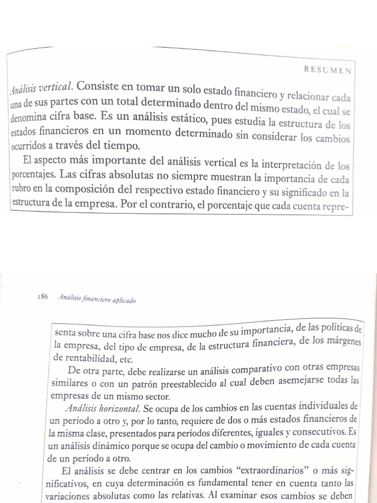 Análisis Vertical y Horizontal de EEFF | PDF