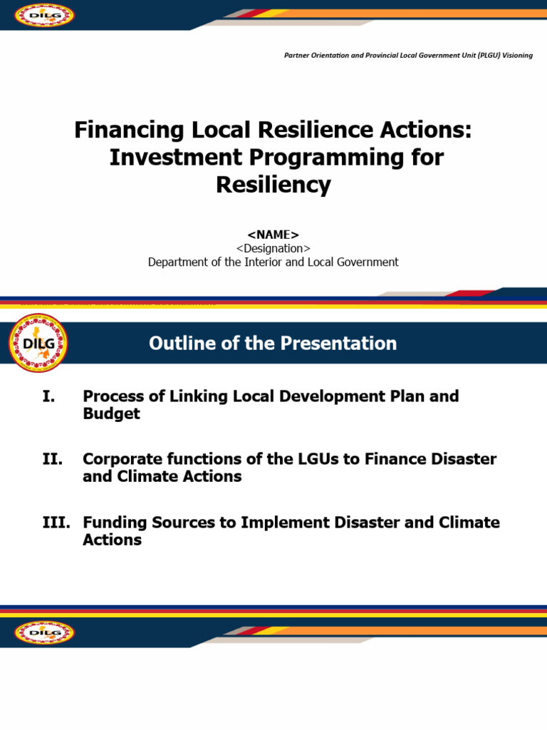 Financing Local Resilience Actions Investment Programming For Resiliency | PDF | Global ...