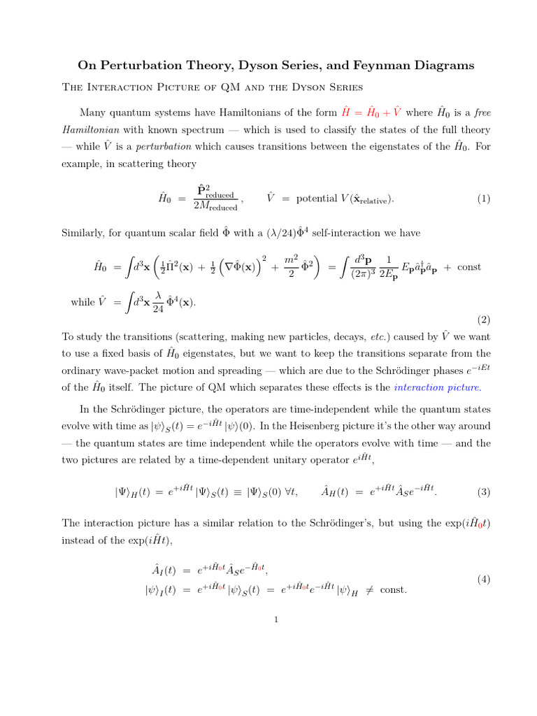 Dyson Series | Download Free PDF | Perturbation Theory (Quantum Mechanics) | Scientific Method