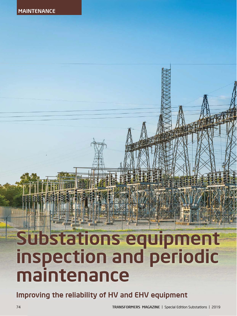 Substations Equipment Inspection and Periodic Maintenance | PDF ...