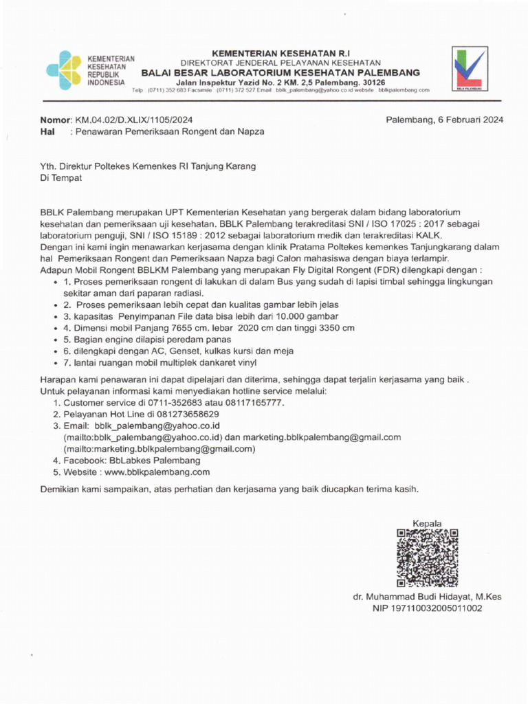 Penawaran Pemeriksaan Rongent Dan Napza20240227 - 15063459 | PDF