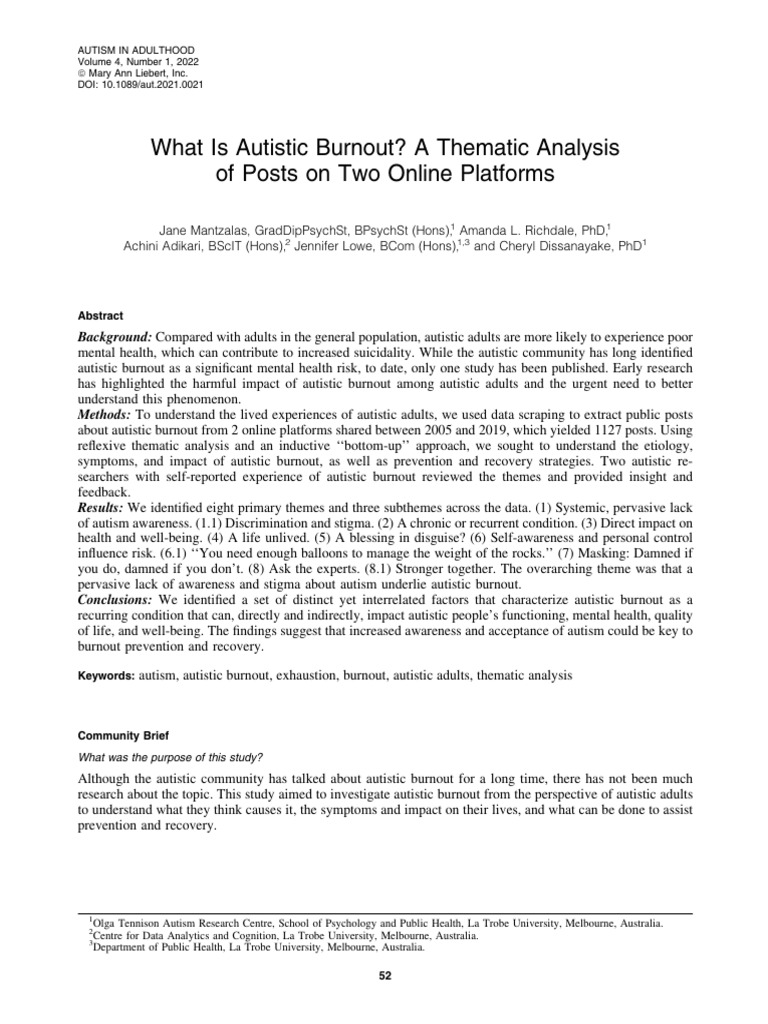What Is Autistic Burnout | PDF | Autism Spectrum | Occupational Burnout