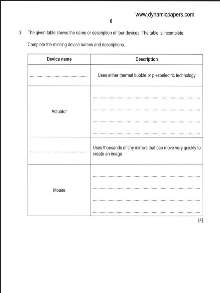 O1 Input and Output Devices Worksheet 13-Feb-2024 18-22-17 | PDF