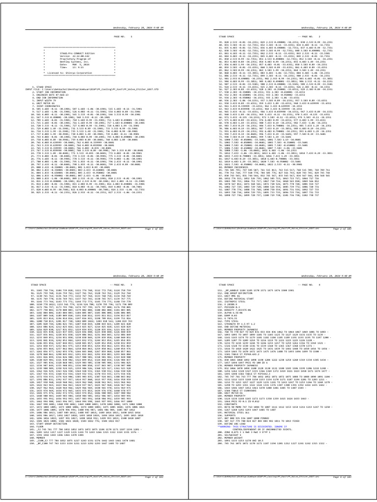 STAAD Disjointed Structure Warning | PDF | Mechanical Engineering ...