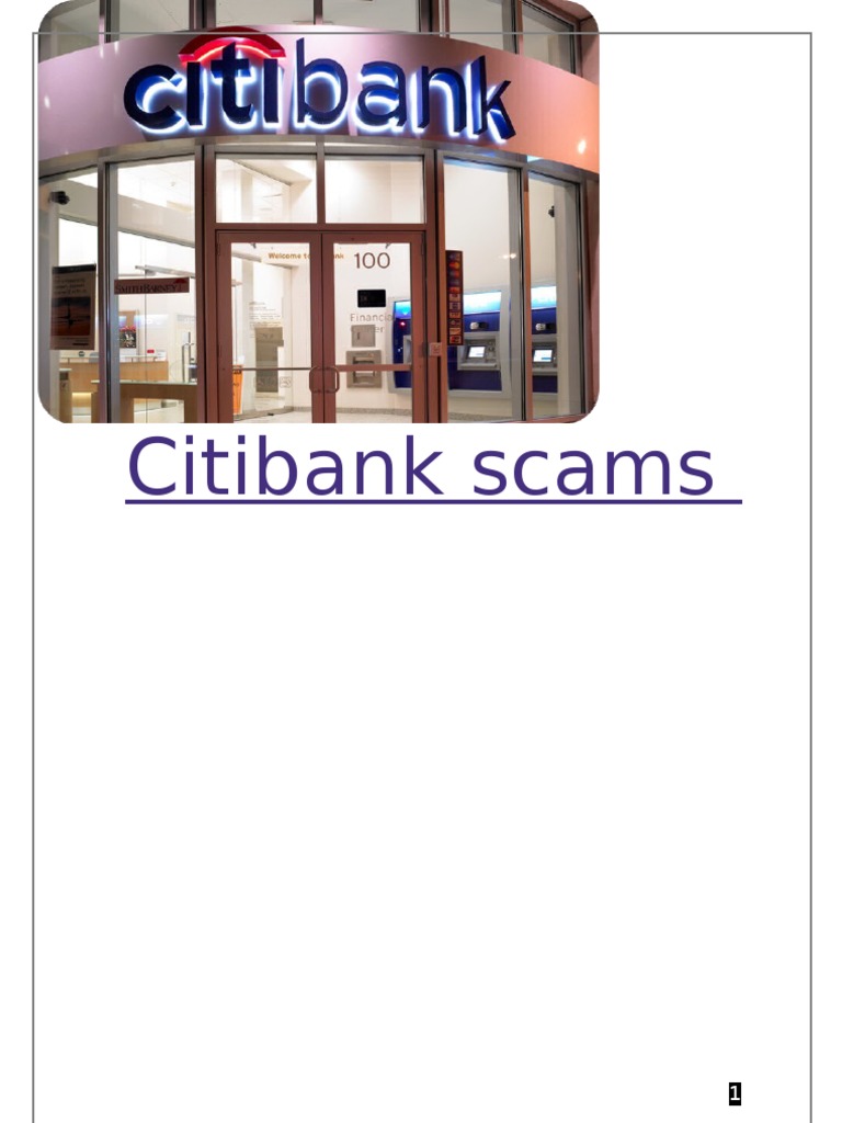 CitiBank Scams | PDF | Citigroup | Financial Services