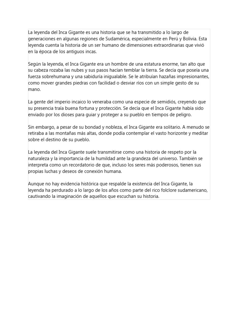 Leyenda Inca | PDF