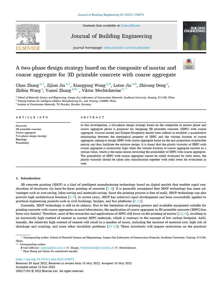 Zhang Et Al. 2022-JBE-mix Design of Coarse Aggreagates | PDF | Concrete ...