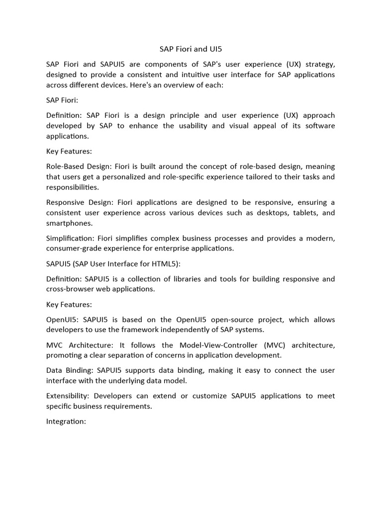 SAP Fiori and UI5 | PDF | Application Software | Usability