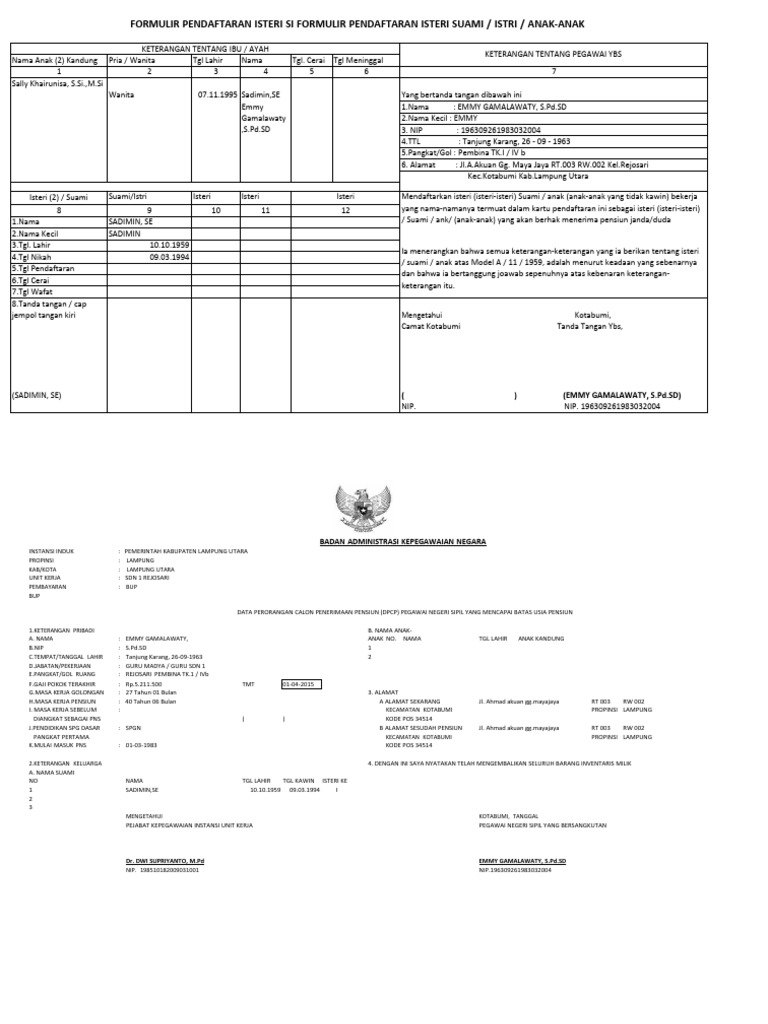 Blankoo Pensiun Emmy | PDF
