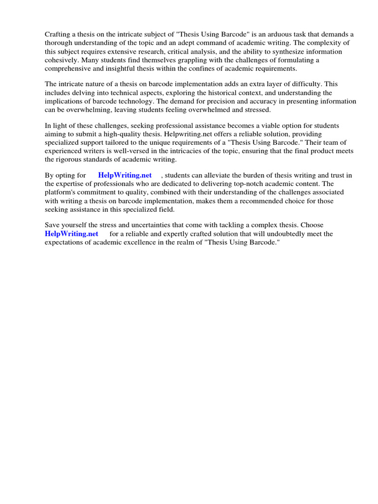 Thesis Using Barcode | PDF | Barcode | Universal Product Code