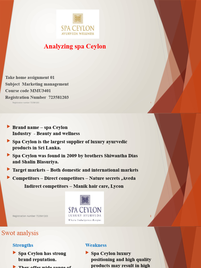 Spa Ceylon Marketing Analysis Report | PDF | Brand | Sri Lanka