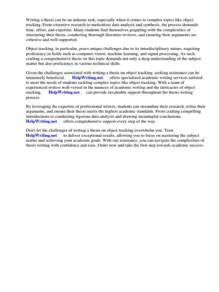 Thesis Object Tracking Pdf Deep Learning Computer Vision