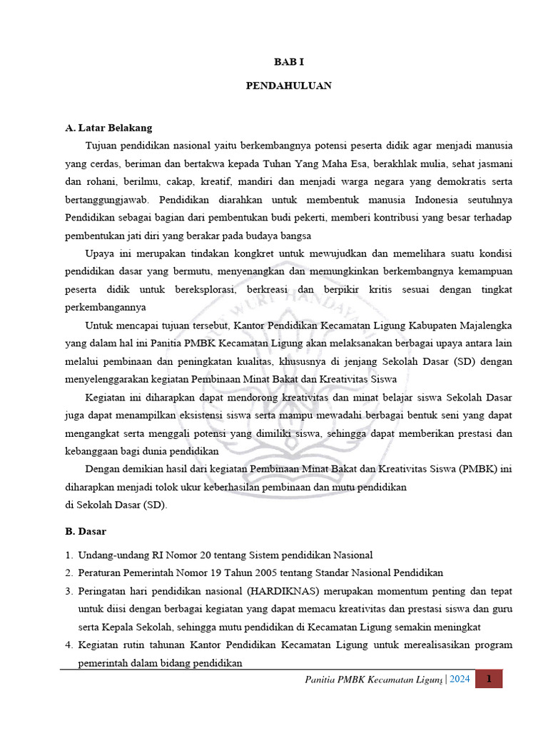 Proposal PMBK 2024 | PDF