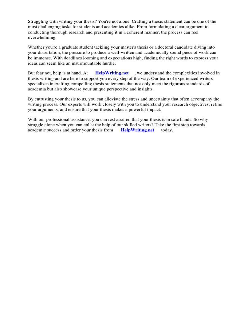 10 Thesis Statements | PDF | Essays | Thesis